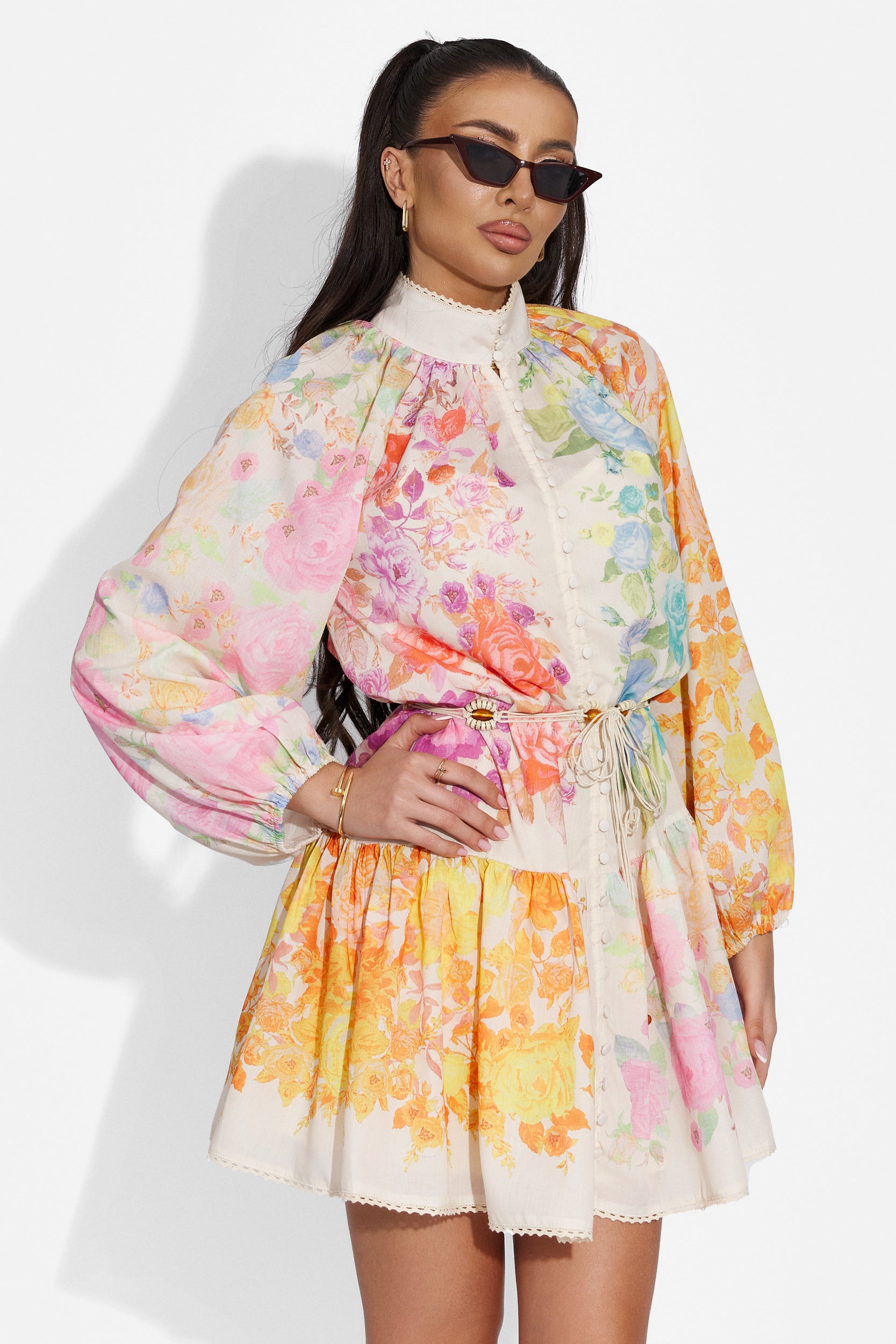 Carye Bogas yellow short dress for women